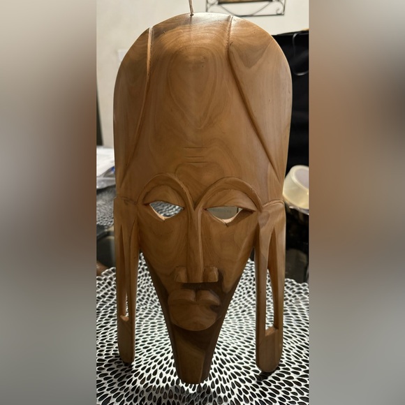 Art | Vintage Antique African Hand Carved Warrior Wood Tribal Mask Tiki ...